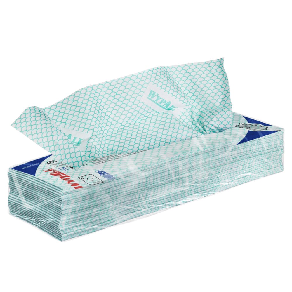 3Pin >> KIMBERLY-CLARK WypAll X80 Low Lint Cloths/Wipes - Green - 25 ...