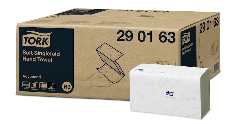 3Pin >> TORK H3 Folded Paper Towels - 2 Ply Advanced - White - 3,750 Sheets