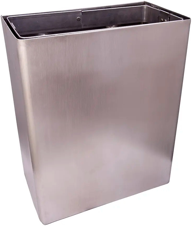 3Pin >> Wall Waste Bin - Stainless Steel - 36L - Square - Large